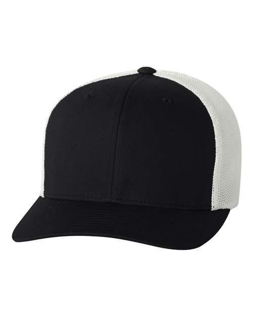 Flexfit Fitted Trucker Cap - Leather Patch Included