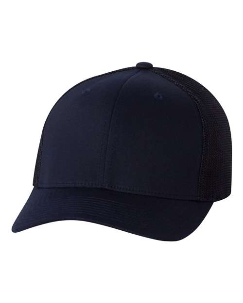 Flexfit Fitted Trucker Cap - Leather Patch Included