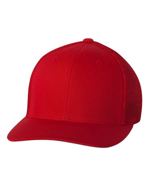 Flexfit Fitted Trucker Cap - Leather Patch Included