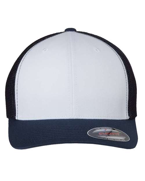 Flexfit Fitted Trucker Cap - Leather Patch Included