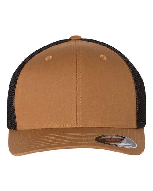 Flexfit Fitted Trucker Cap - Leather Patch Included